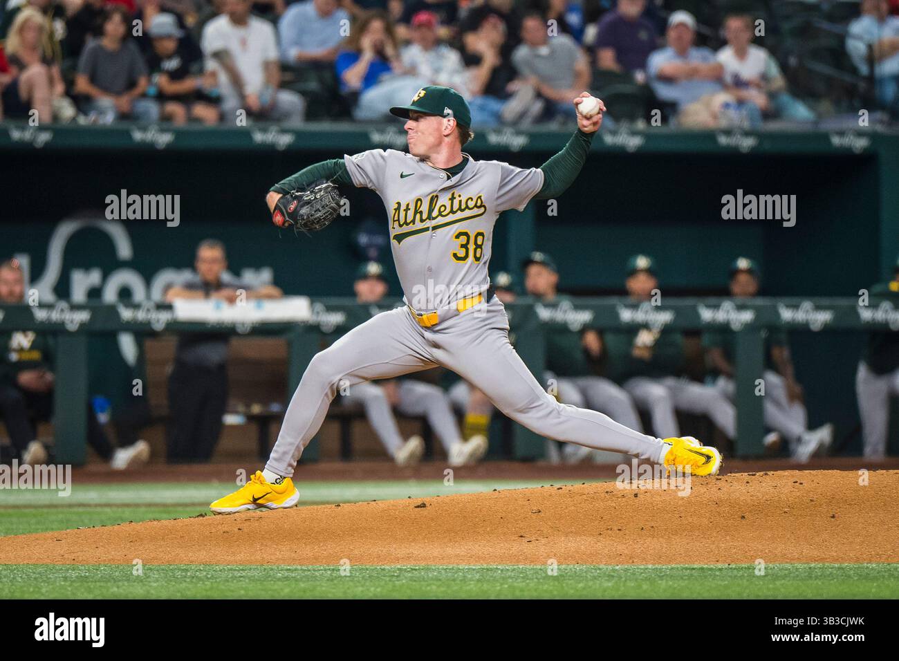 Athletics' J.P. Sears pitches during the first inning of a baseball ...