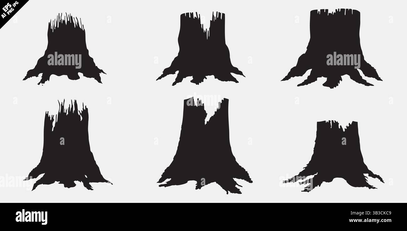 Tree root base in Stock Vector Images - Alamy