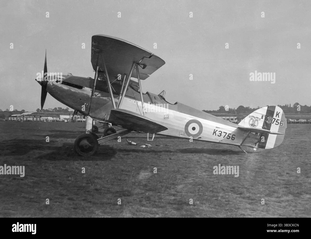 A vintage black and white photograph, taken in the 1930s, of a British ...
