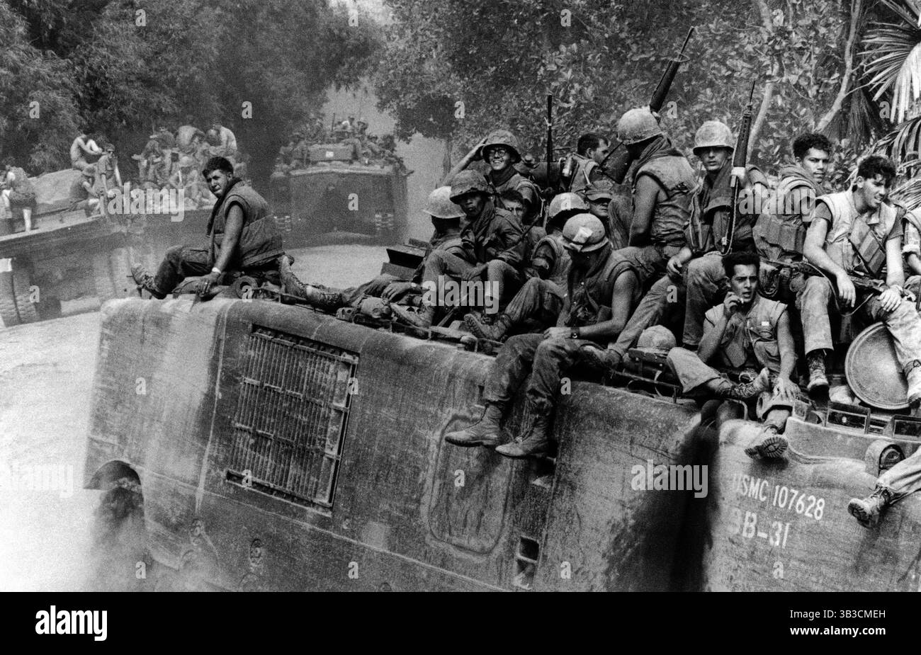FILE- An amphibious tracked vehicle with a load of fully-armed Marines ...