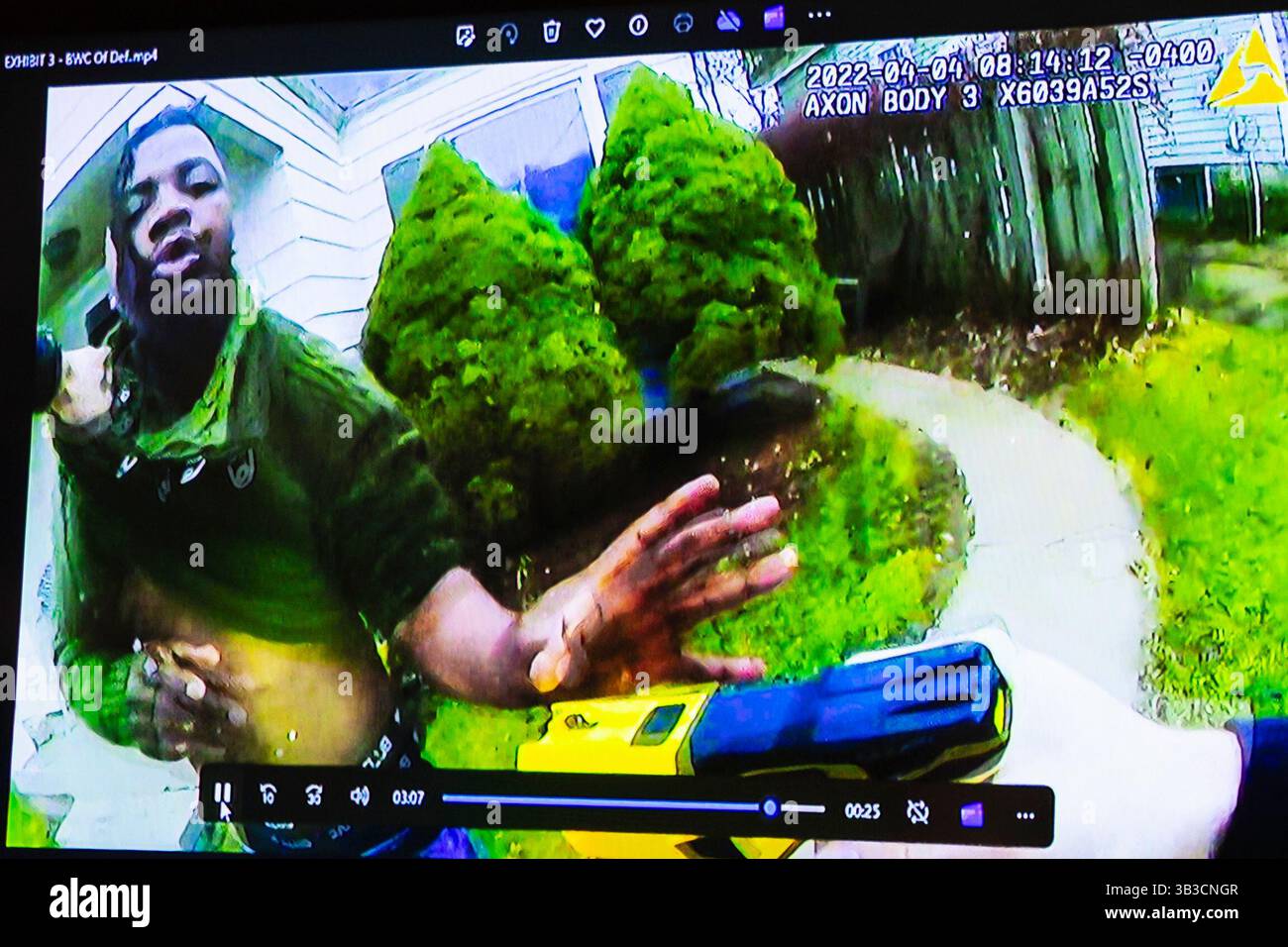 Patrick Lyoya is seen on video footage from former Grand Rapids Police ...