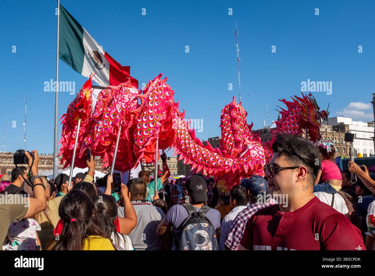Chinese parade in centro historico, Mexico city, Mexico Stock Photo - Alamy