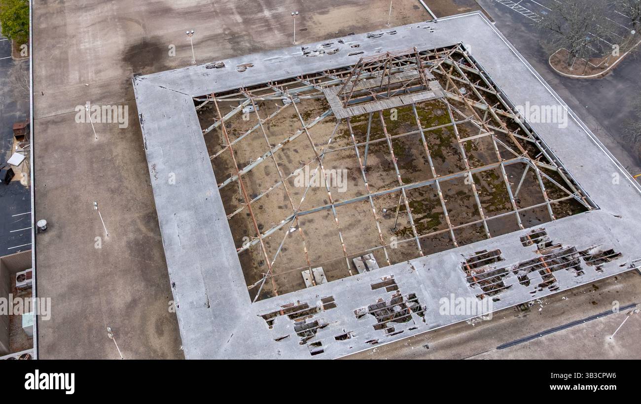 Pawtucket RI - 4/5/2025: Aerial view of visible structure steel left ...