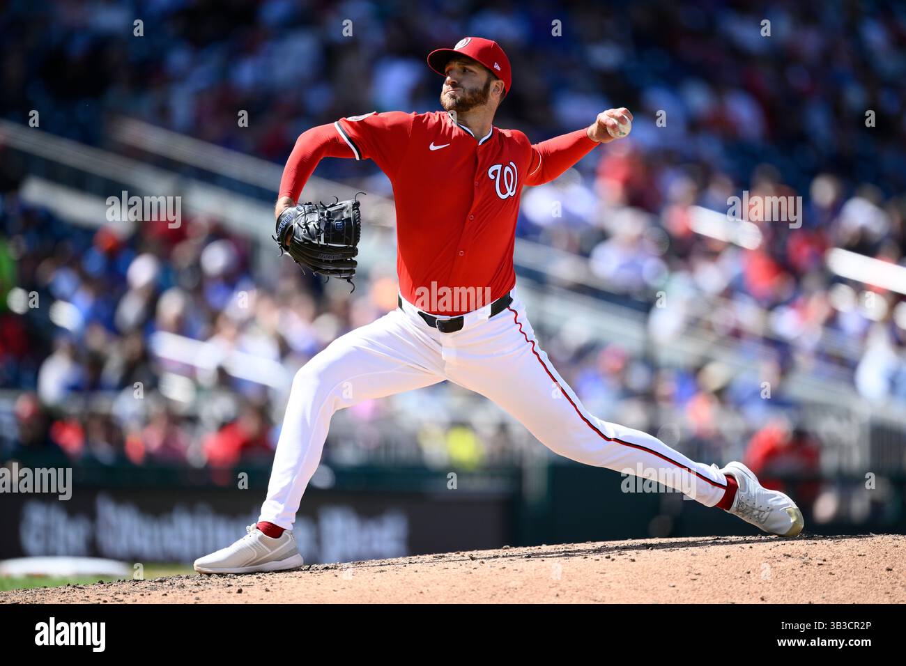 Washington Nationals relief pitcher Colin Poche (41) in action during a ...