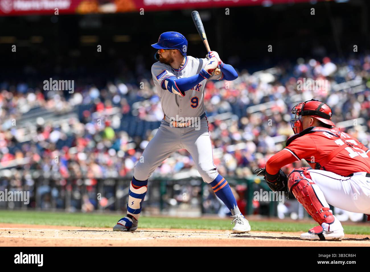 New York Mets' Brandon Nimmo in action during a baseball game against ...