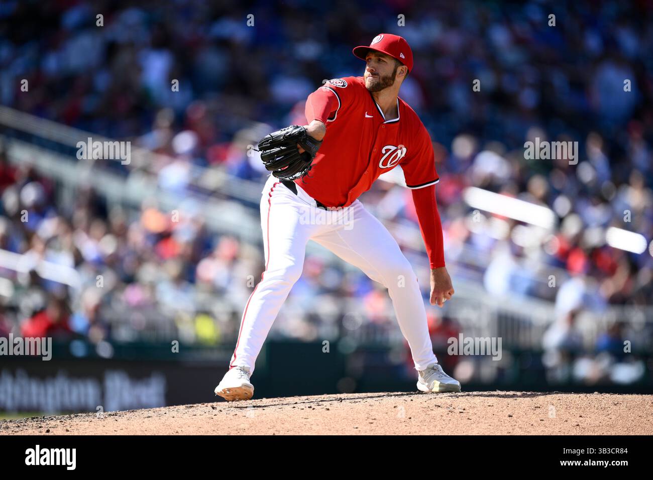 Washington Nationals relief pitcher Colin Poche (41) in action during a ...