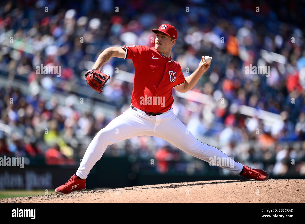 Washington Nationals starting pitcher Mitchell Parker (70) in action ...