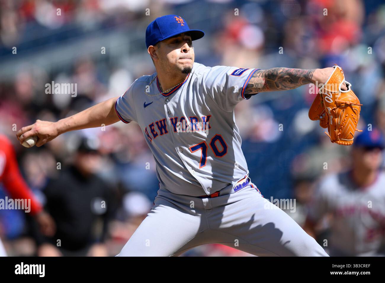 New York Mets relief pitcher Jose Butto (70) in action during a ...