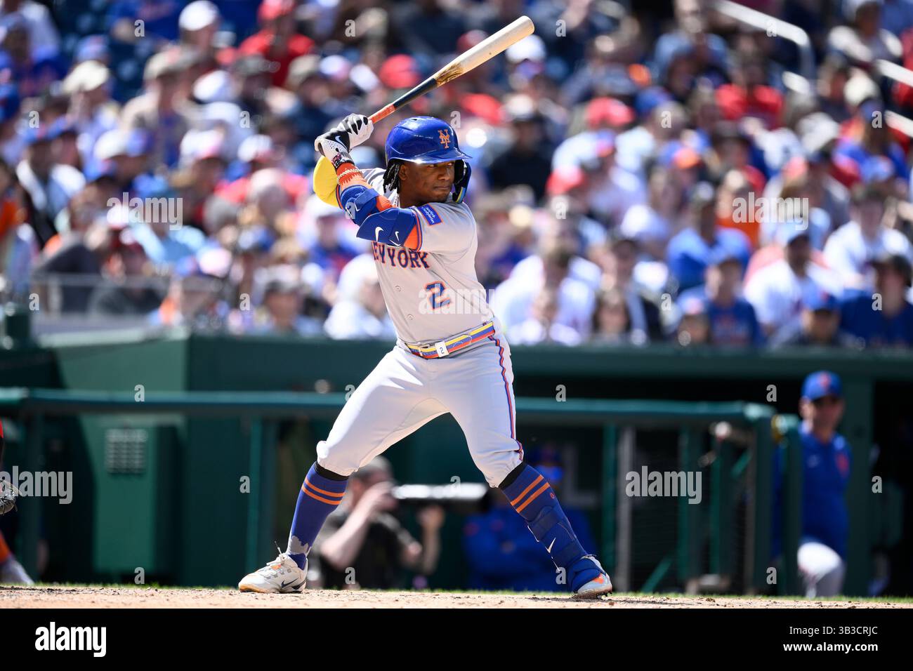 New York Mets' Luisangel Acuna in action during a baseball game against ...