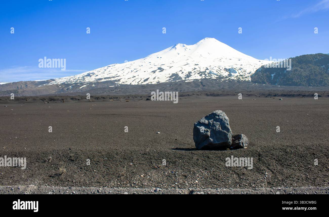 Llaima Volcano from Conguillio Park Stock Photo - Alamy