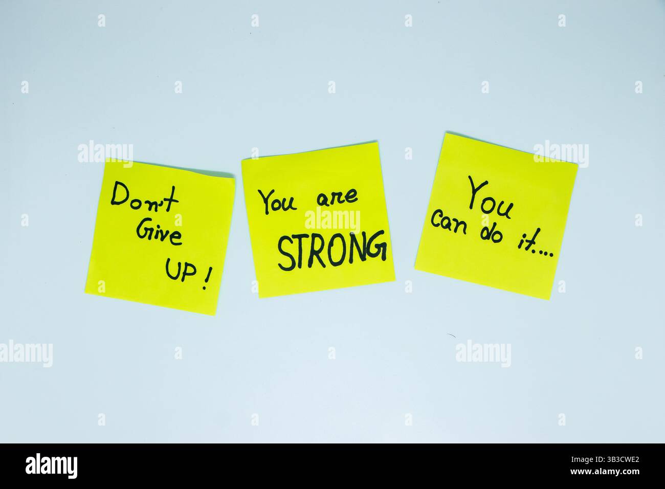 Positive affirmations concept. Phrases of different colors sheets for ...