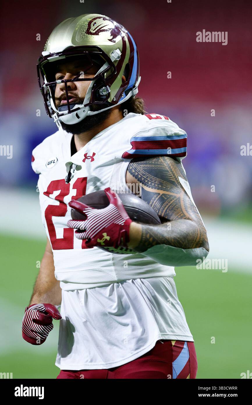 ST. LOUIS, MO - APRIL 26: Michigan Panthers free safety Kai Nacua (21 ...