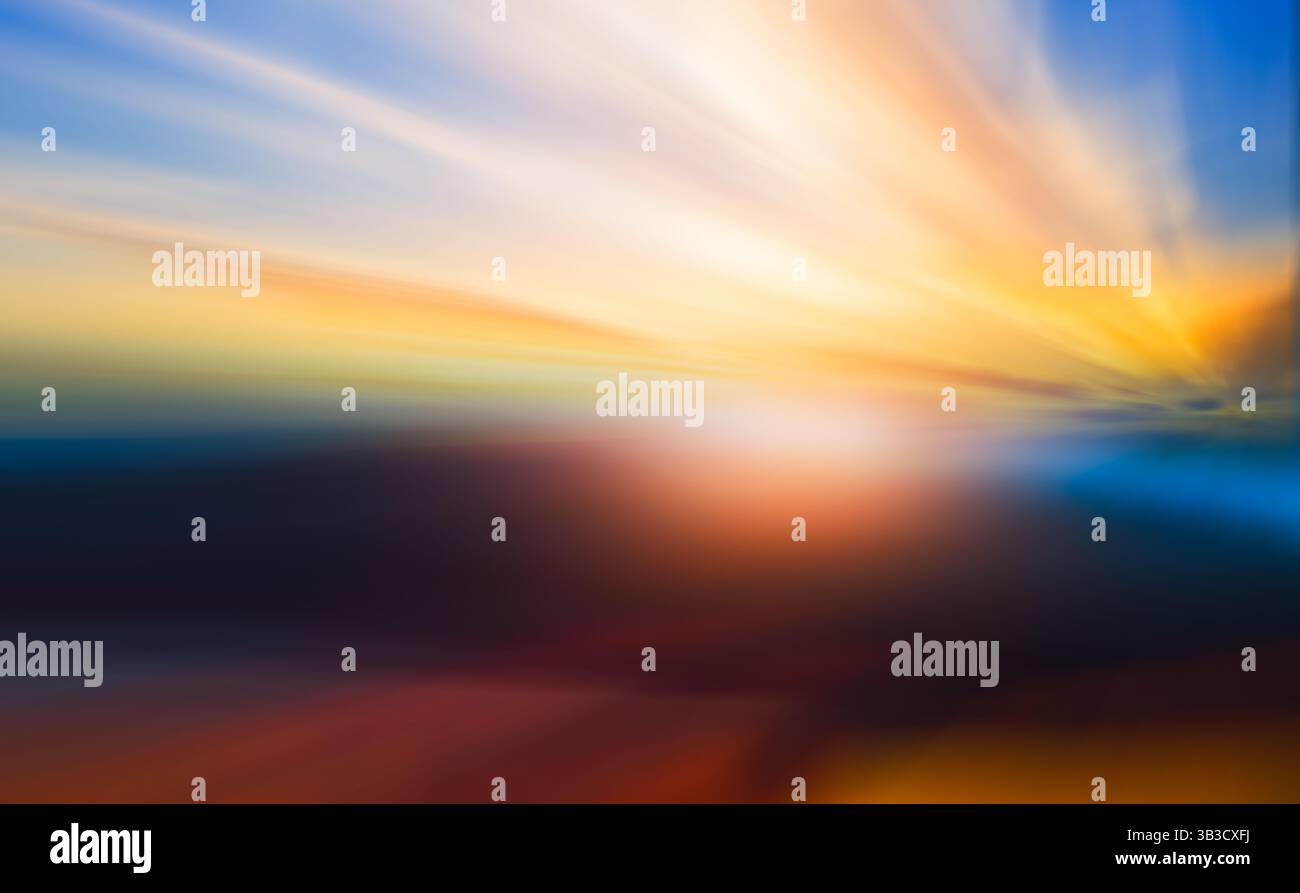 Colorful sunrise sky. Vibrant sunrise colors; hope, serenity, new ...