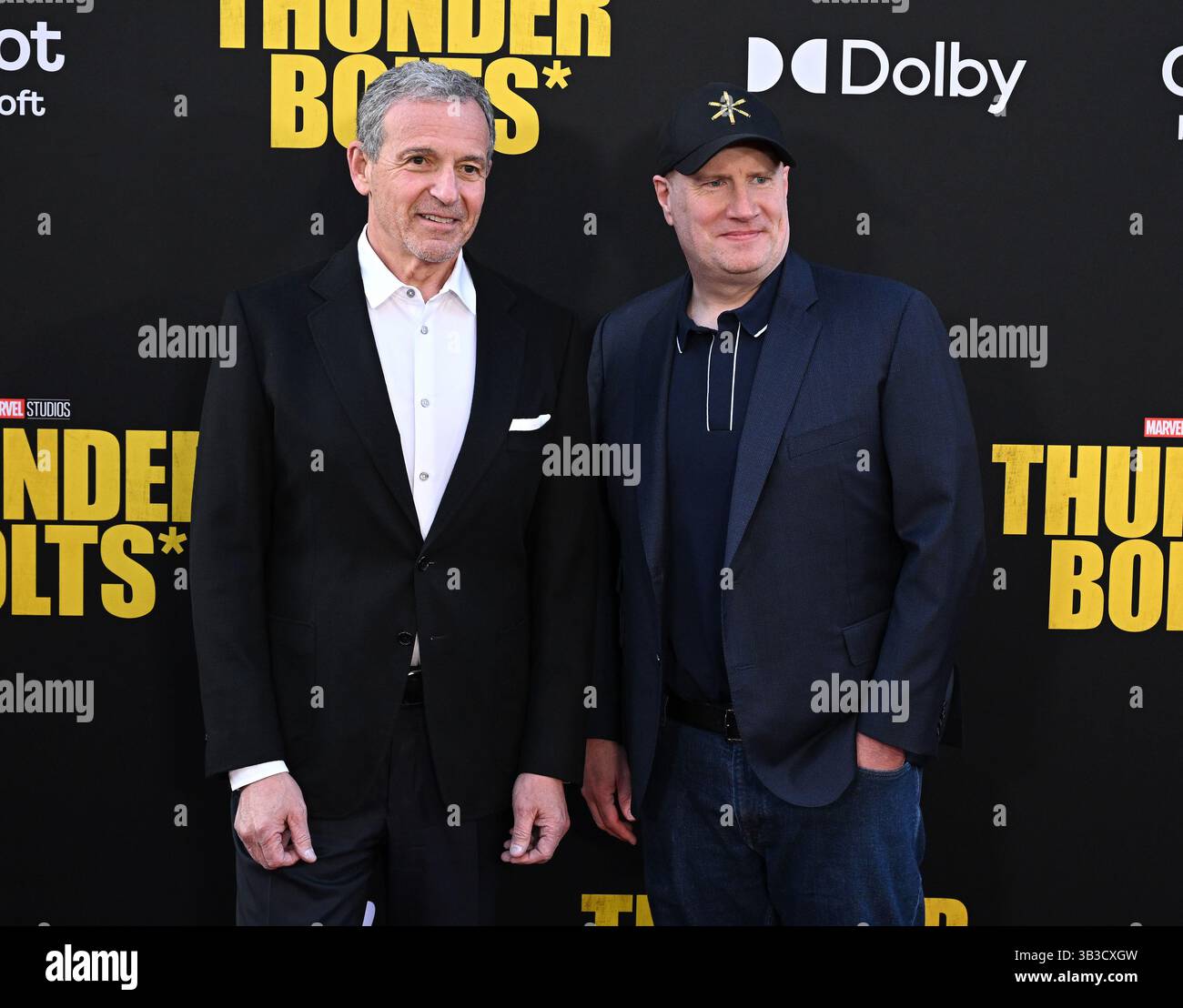 Hollywood, USA. 28th Apr, 2025. Bob Iger and Kevin Feige arriving at ...