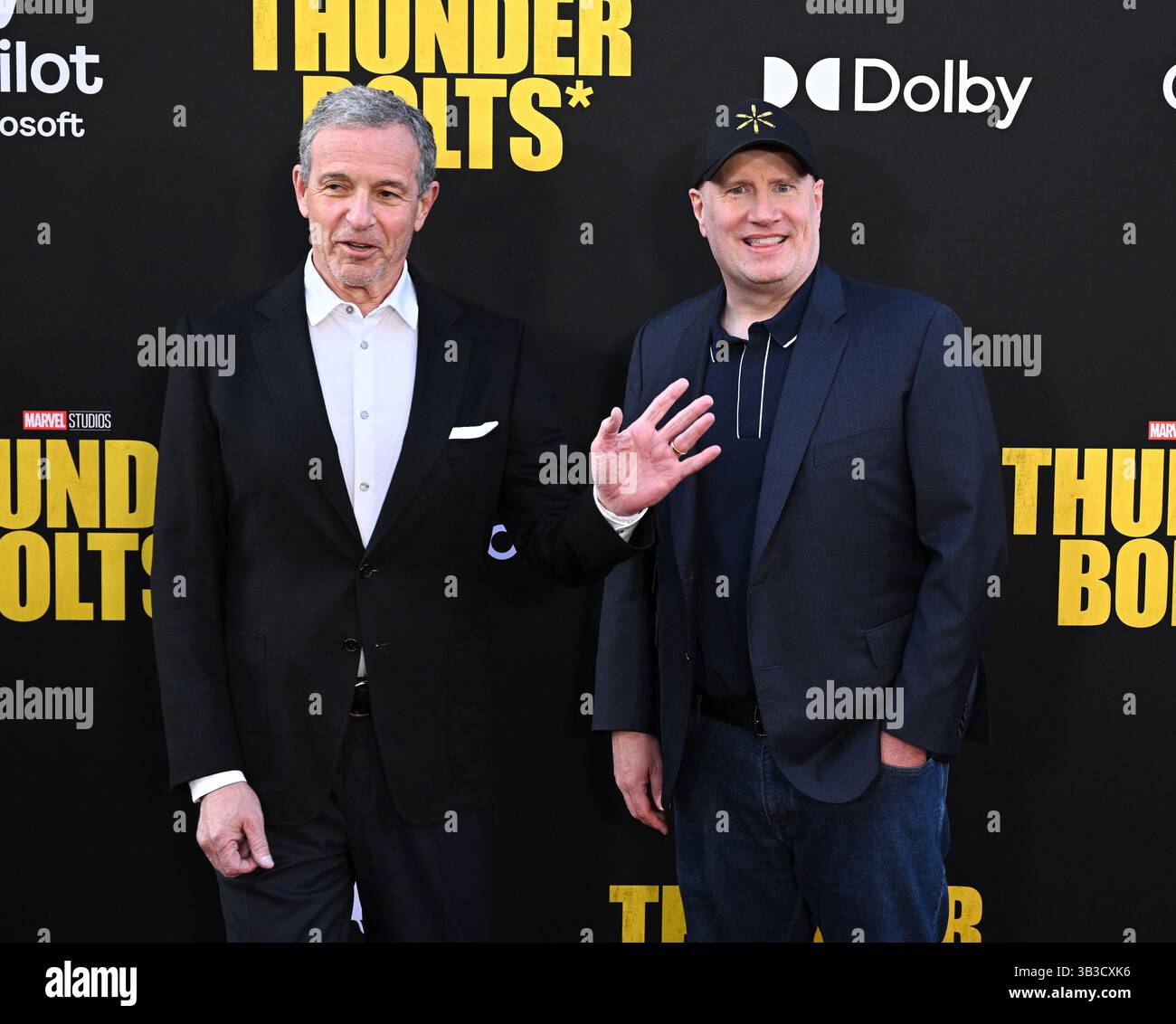 Hollywood, USA. 28th Apr, 2025. Bob Iger and Kevin Feige arriving at ...