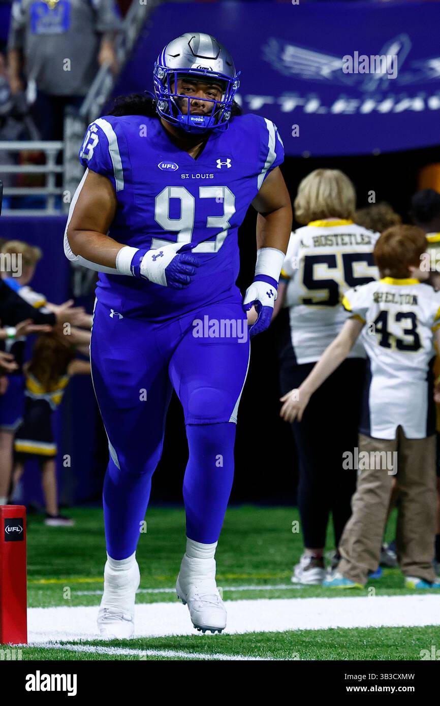 ST. LOUIS, MO - APRIL 26: St. Louis Battlehawks nose tackle Tautala ...