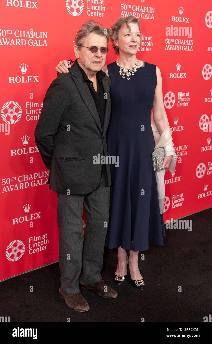 New York, NY, April 28, 2025: Mikhail Baryshnikov and Lisa Rinehart ...