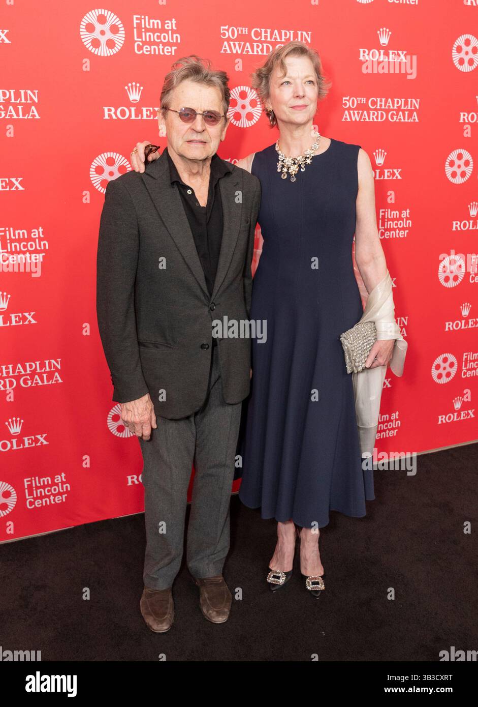 New York, NY, April 28, 2025: Mikhail Baryshnikov and Lisa Rinehart ...