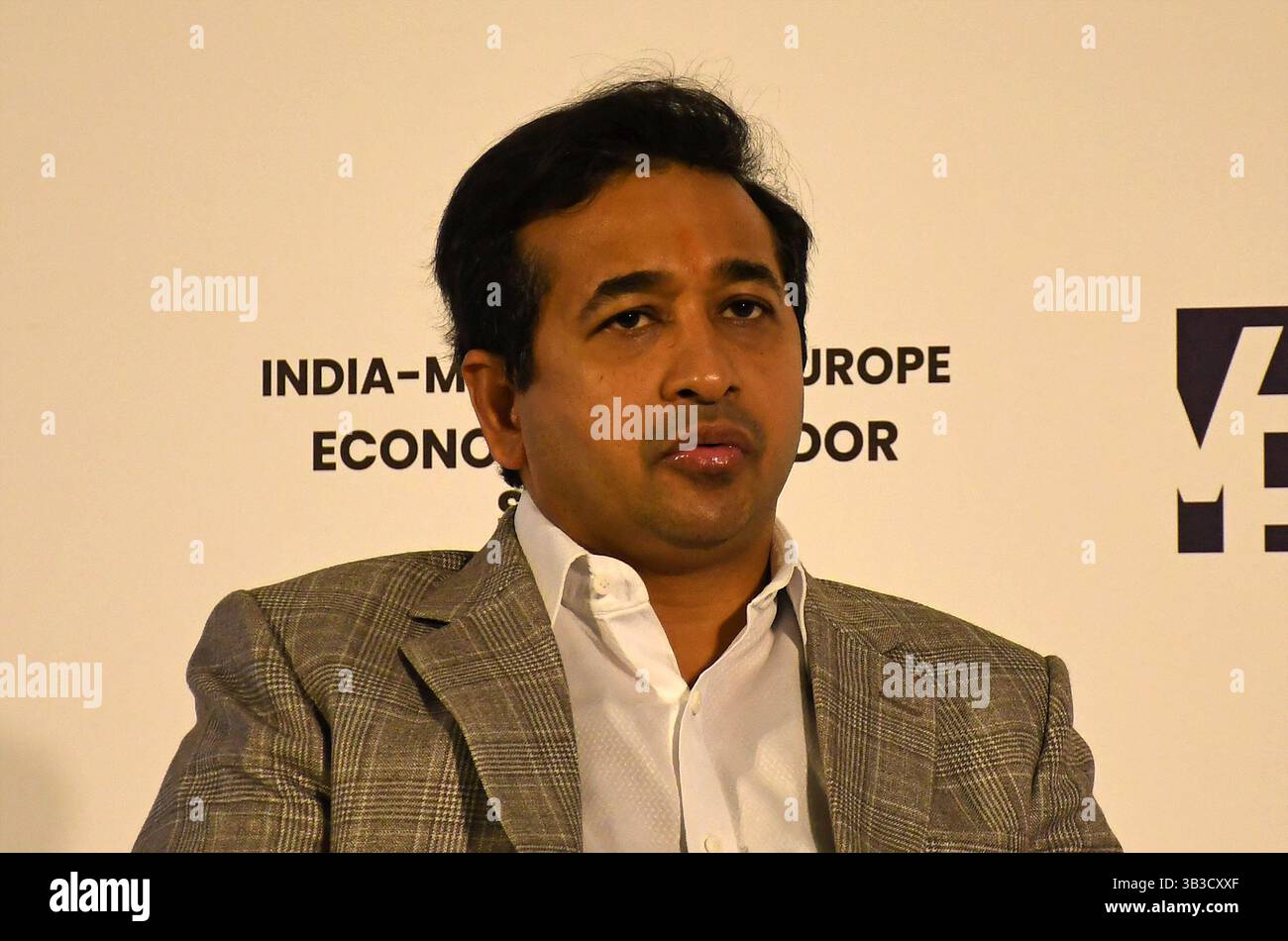 Minister of Ports Development of Maharashtra, Nitesh Rane is seen ...