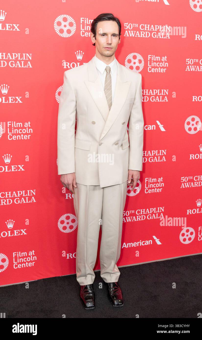 New York, USA. 28th Apr, 2025. Cory Michael Smith attends 50th Chaplin ...