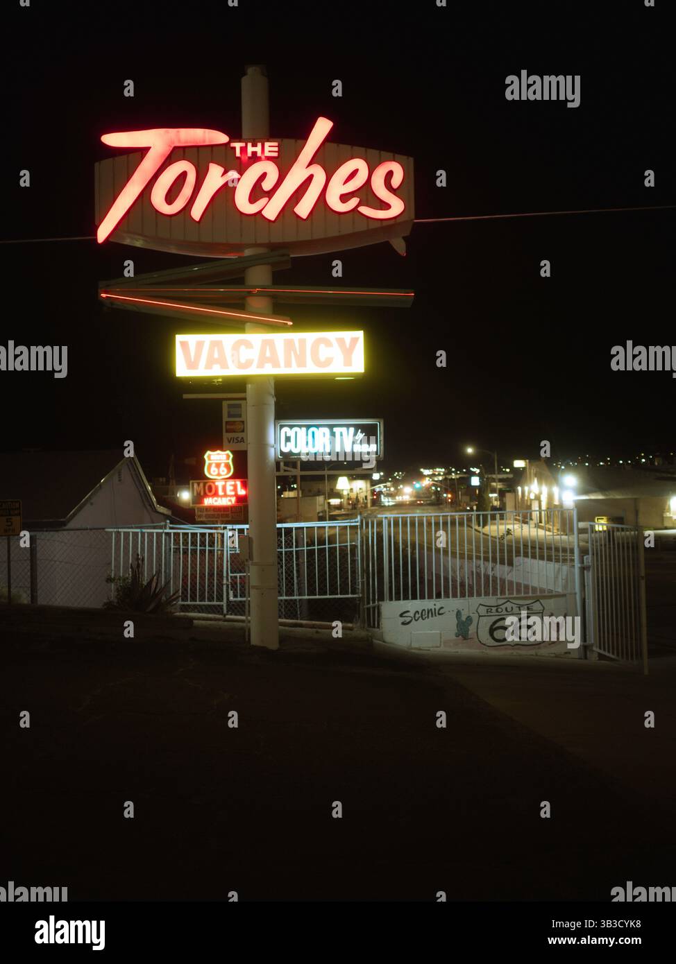 Route 66 neon signs hi-res stock photography and images - Alamy