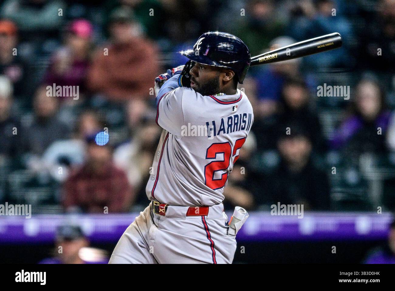 DENVER, CO - APRIL 28: Atlanta Braves center fielder Michael Harris II ...
