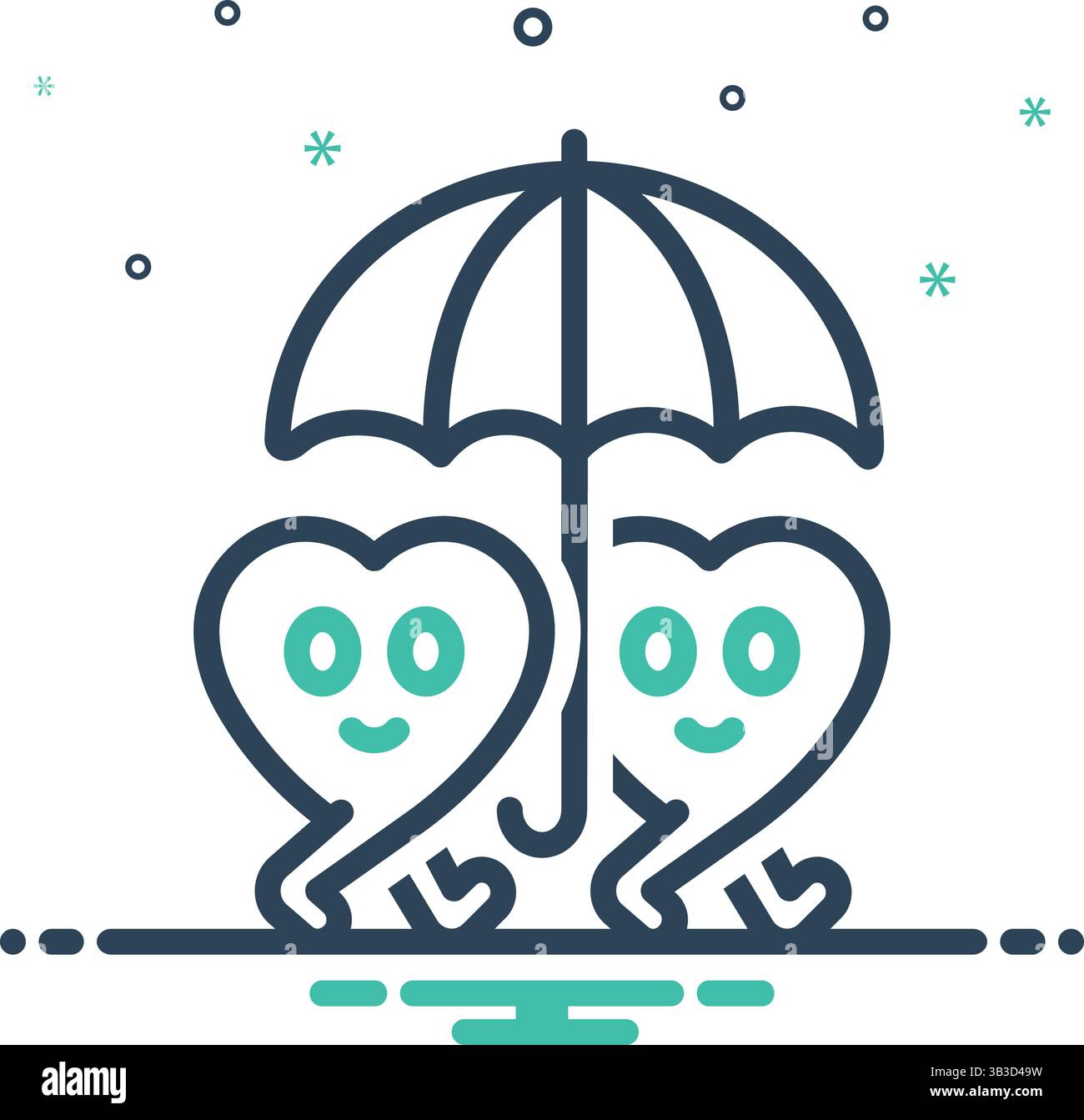 Couple under umbrella Cut Out Stock Images & Pictures - Alamy