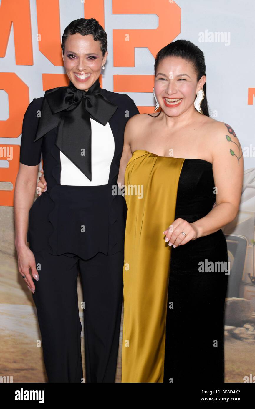 New York, USA. 28th Apr, 2025. Tattiawna Jones and Tamara Podemski ...