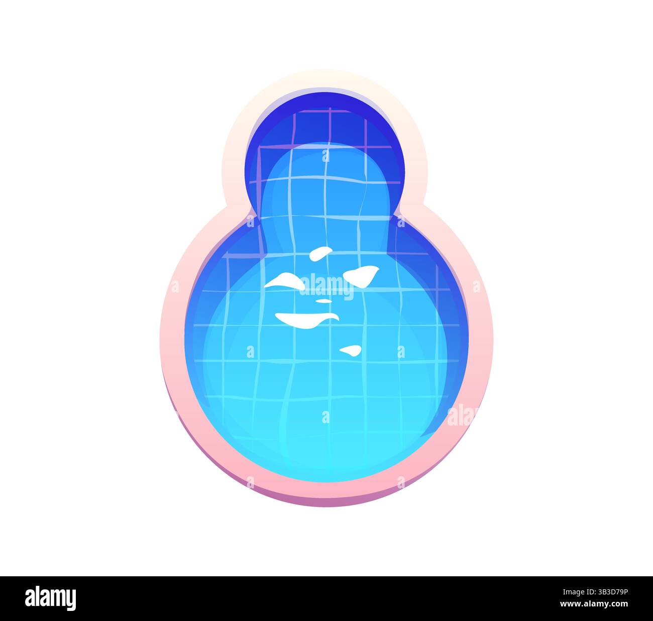 Summer holiday travel cartoon font swimming pool digit 8 eight. Resort ...