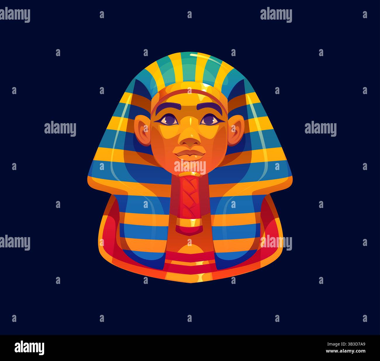 Egyptian egypt ancient egyptian statue king pharaoh bust Stock Vector Images - Alamy