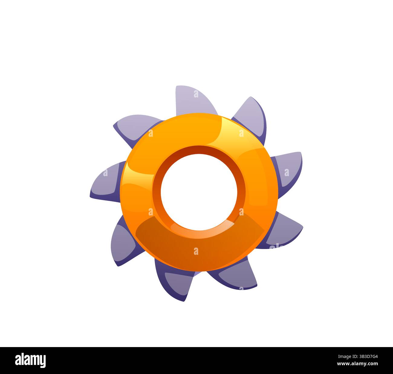 Robot font, robotic gear or cyborg machine wheel type, cartoon vector ...