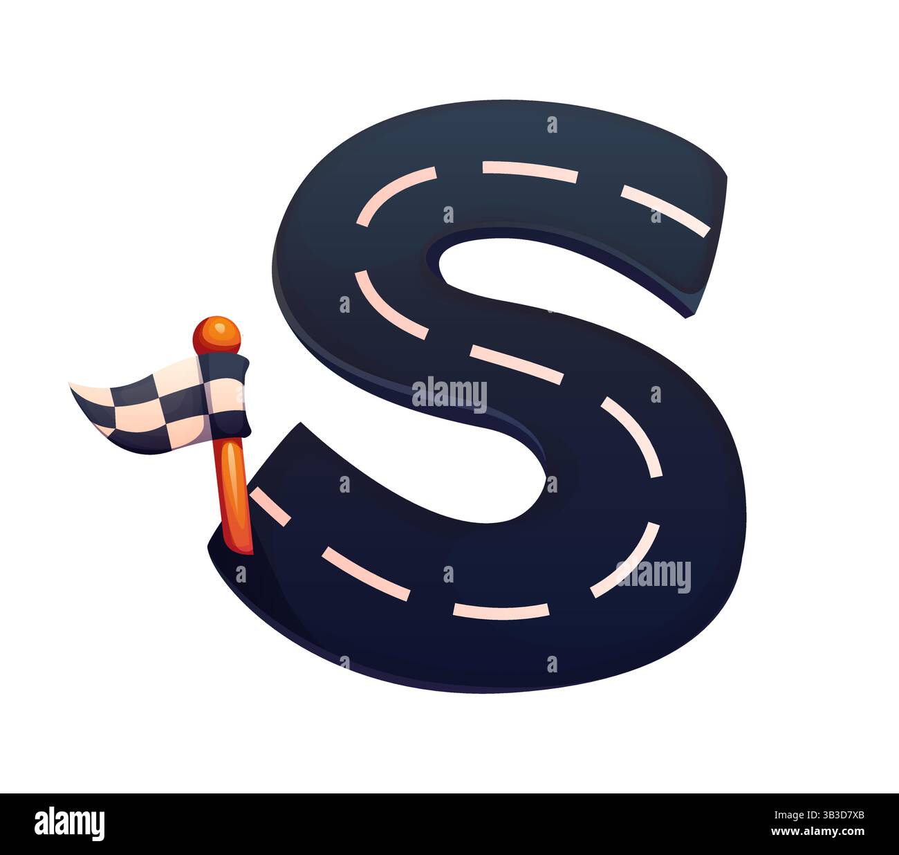 Vehicle racing competition font racing track road letter S. Automobile ...