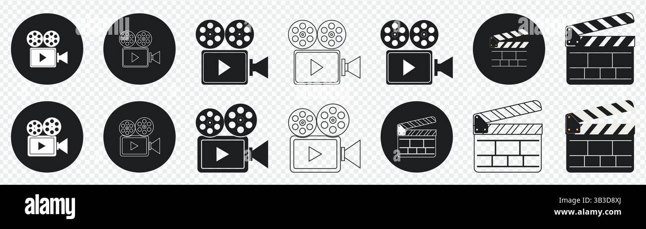 Film crew in studio Stock Vector Images - Alamy