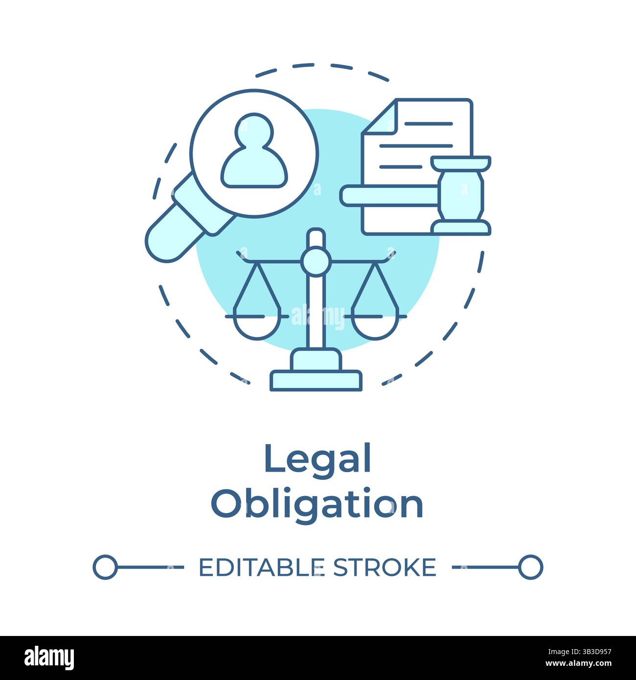 Legal obligation soft blue concept icon Stock Vector Image & Art - Alamy