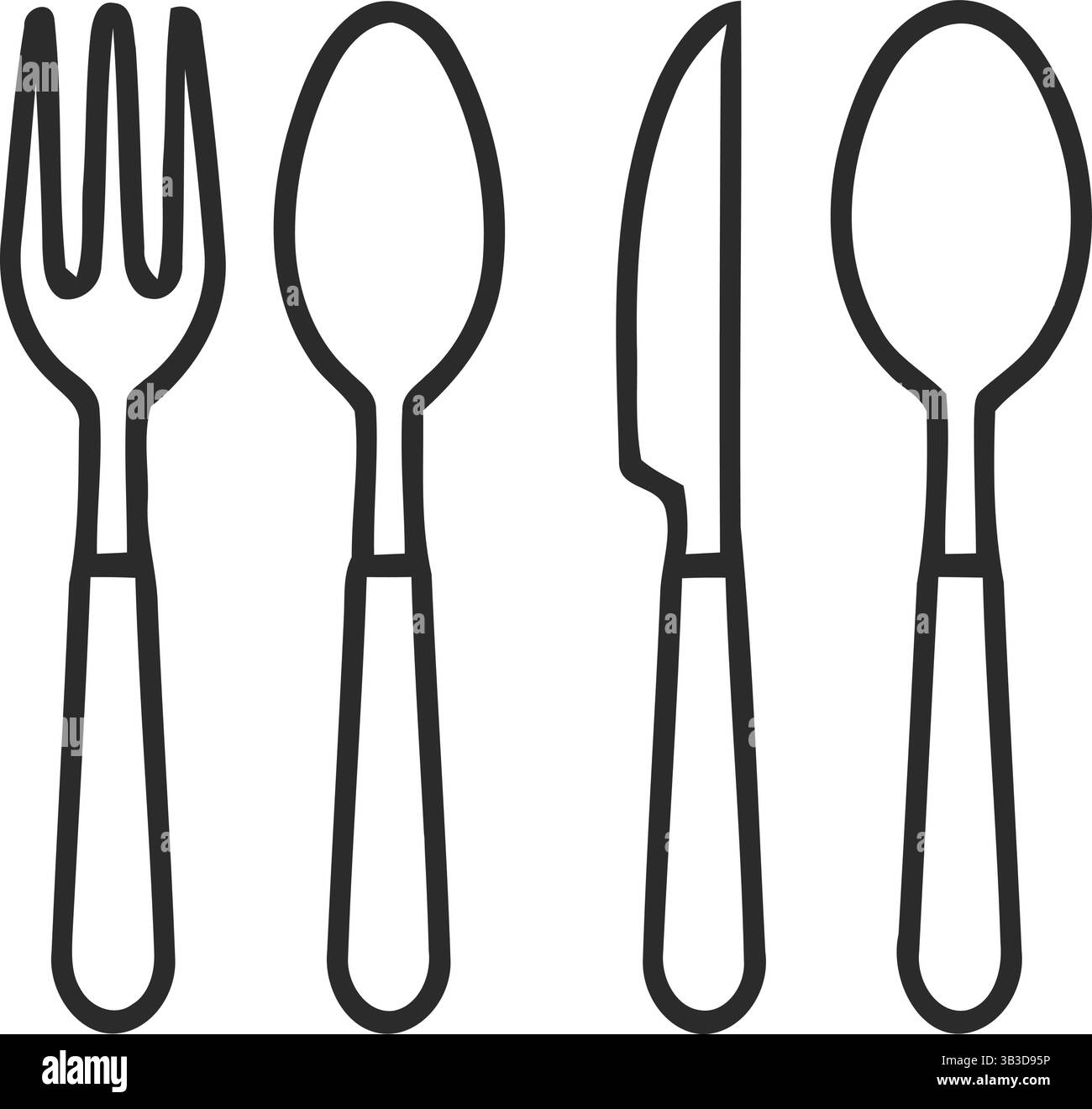 Stylized flatware art hi-res stock photography and images - Alamy