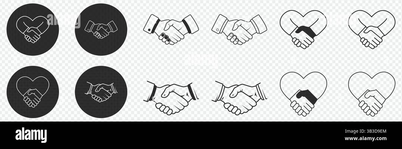 solid handshake icon Stock Vector Image & Art - Alamy