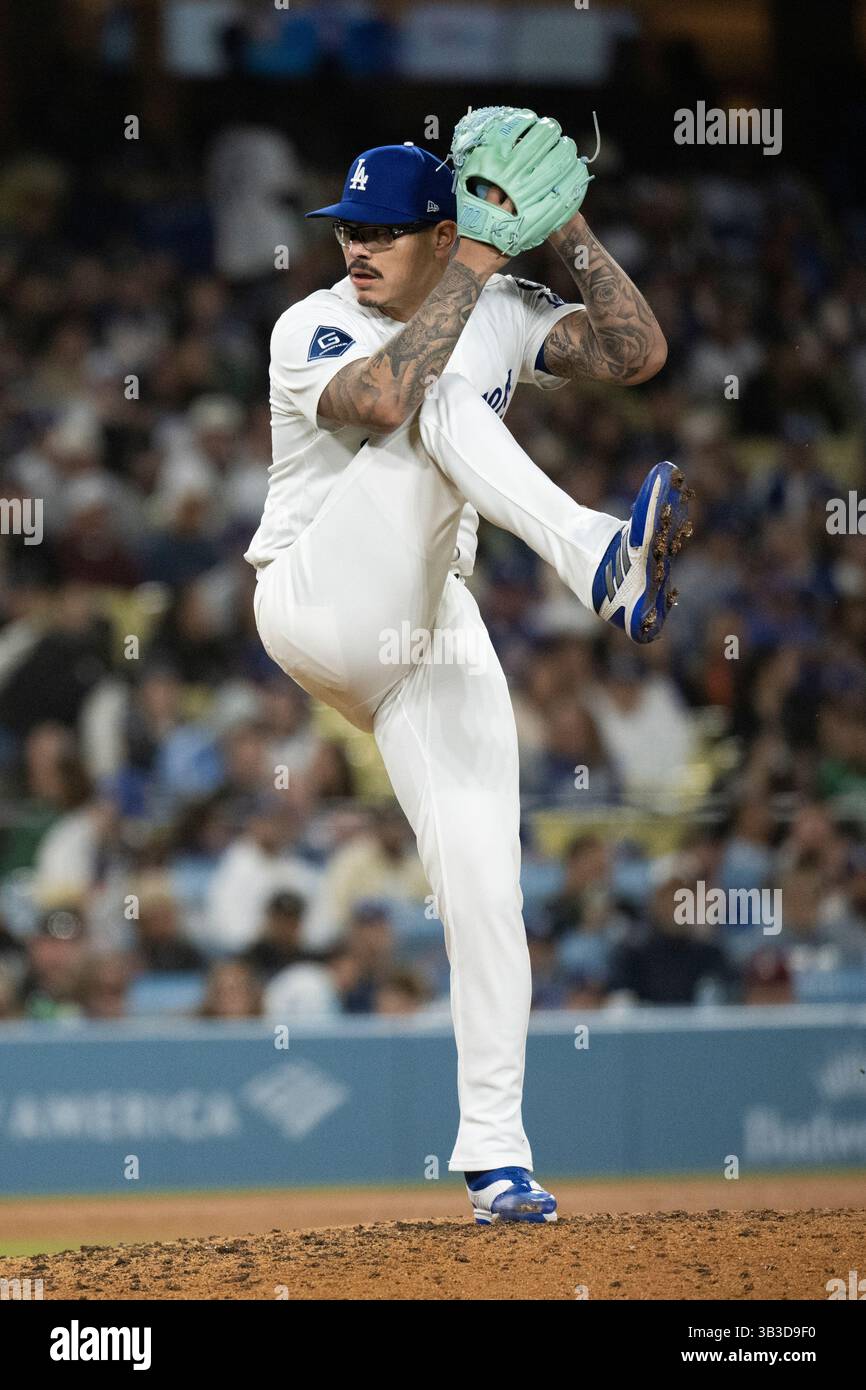 Los Angeles Dodgers relief pitcher Anthony Banda delivers a pitch ...