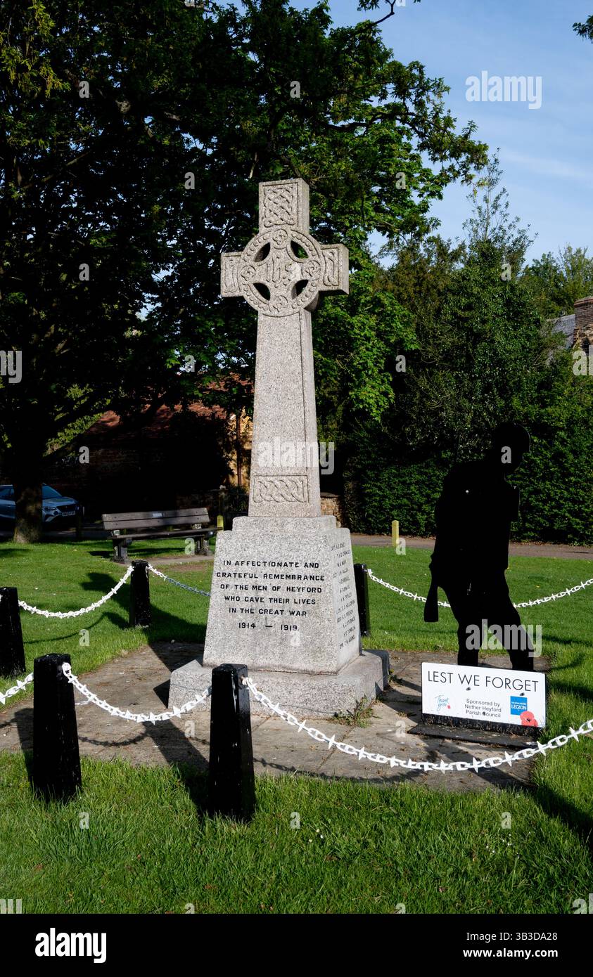 The war memorial, Nether Heyford, Northamptonshire, England, UK Stock ...