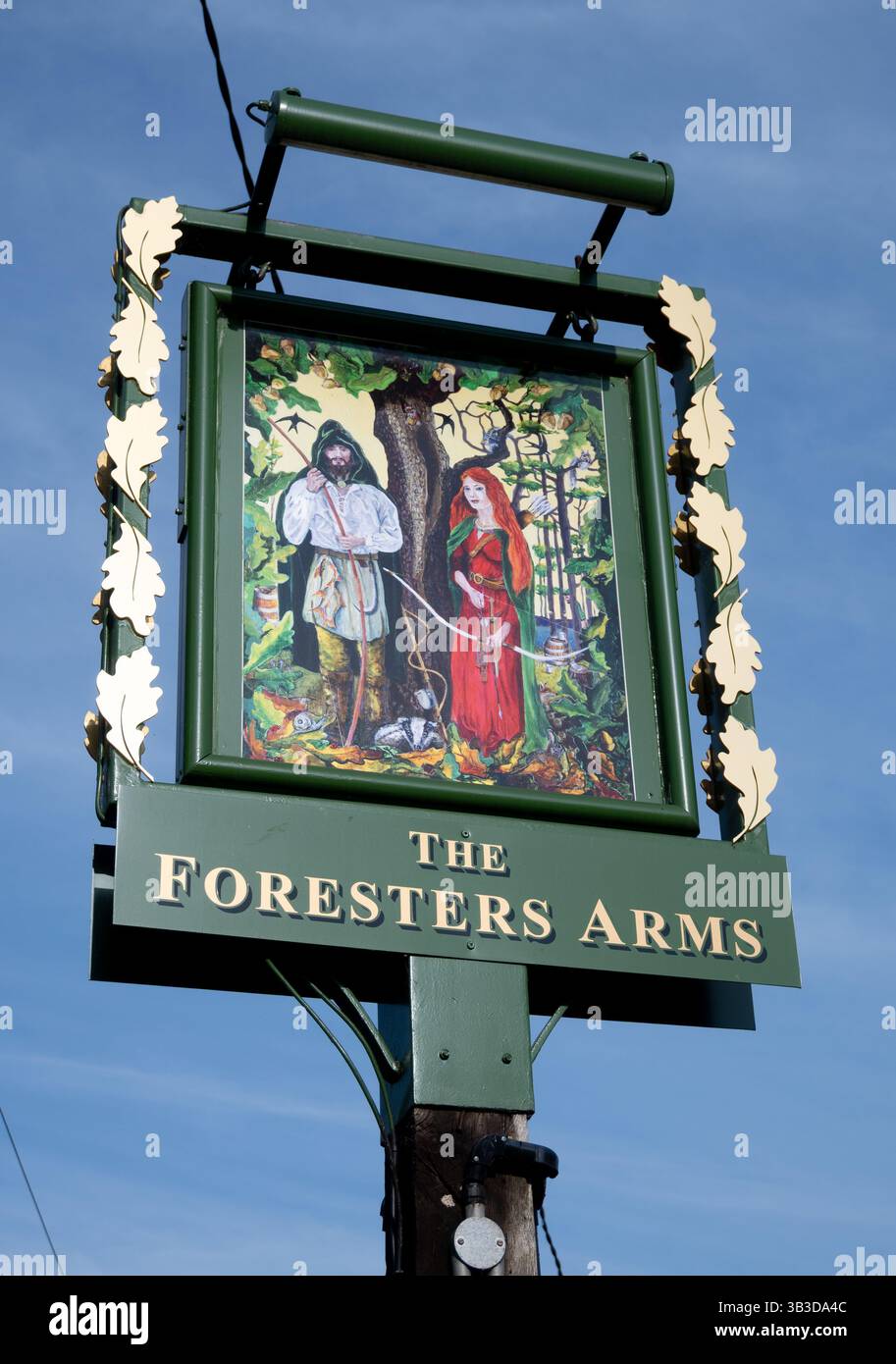 The Foresters Arms pub sign, Nether Heyford, Northamptonshire, England ...