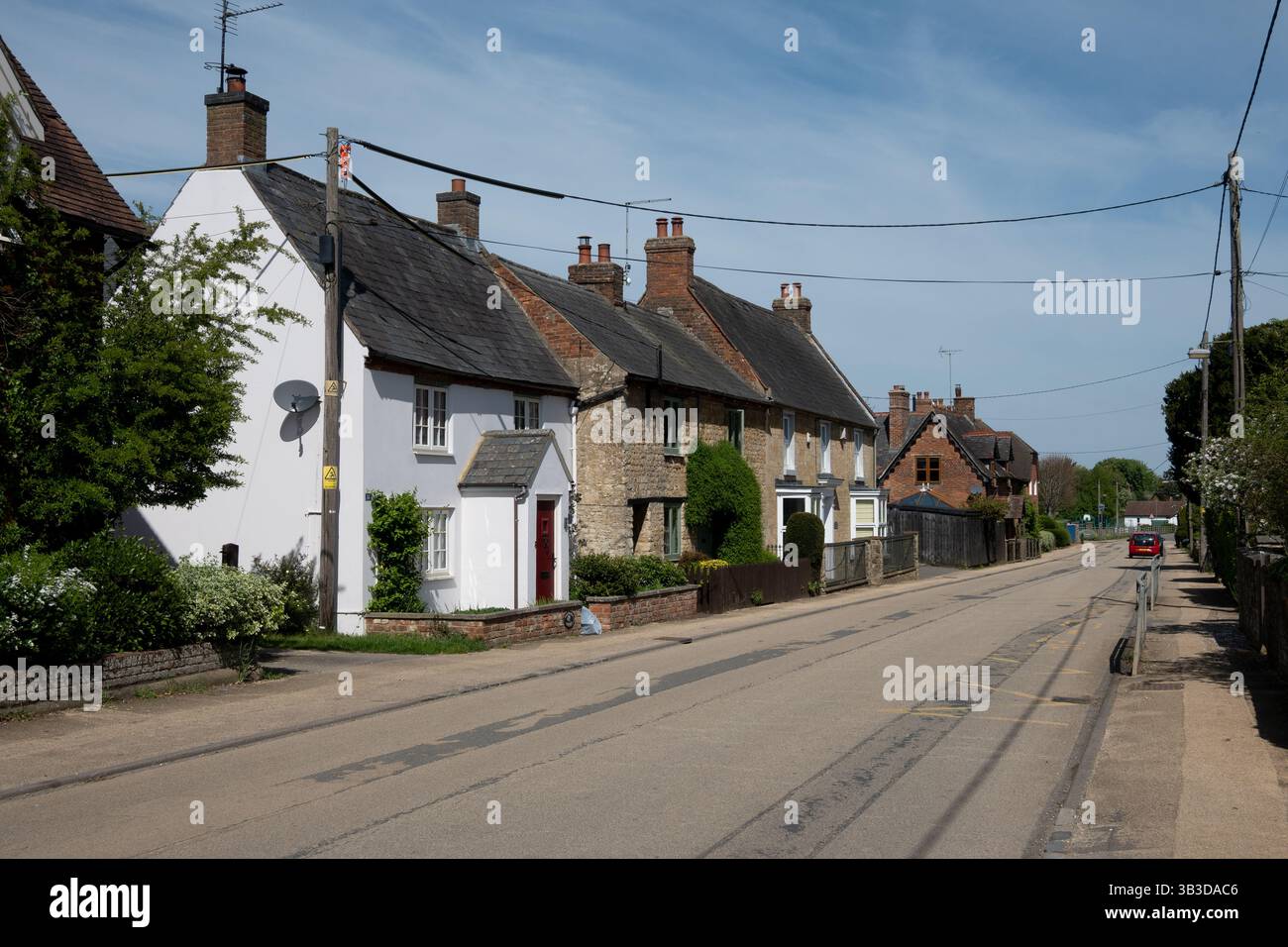 Whittlebury high street northamptonshire village hi-res stock ...