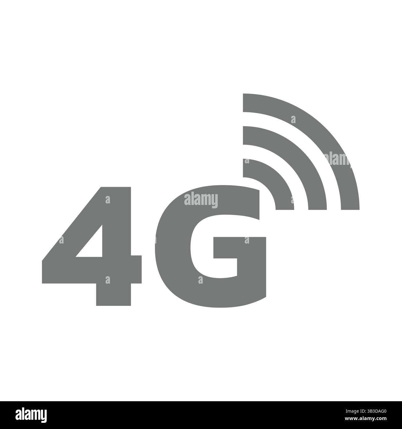 4g network coverage vector icon. Transmission speed, 4g or four g ...