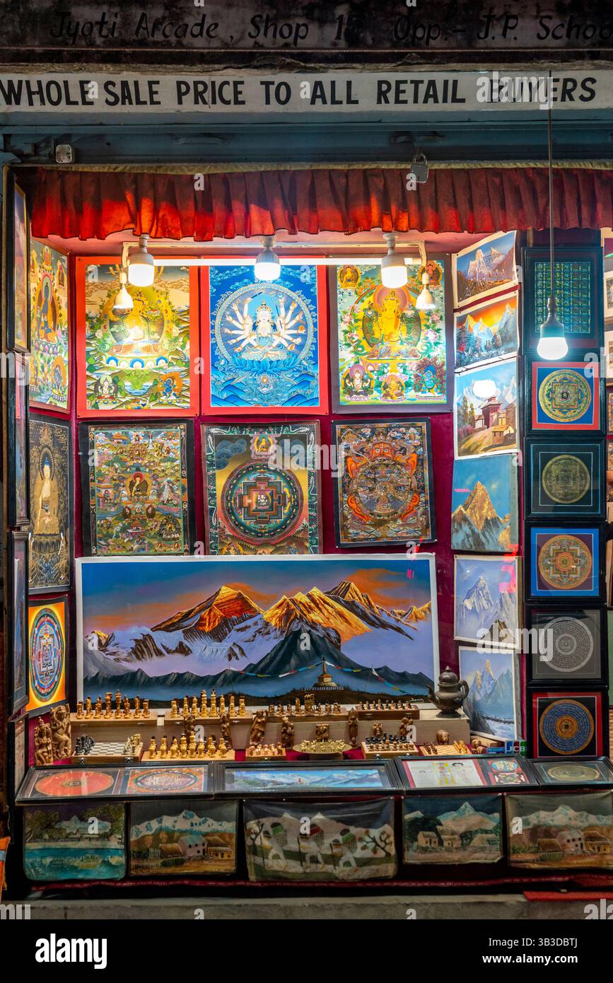 Souvenir Shop in Thamel, Kathmandu, Nepal. Vibrant Souvenir Shop in ...