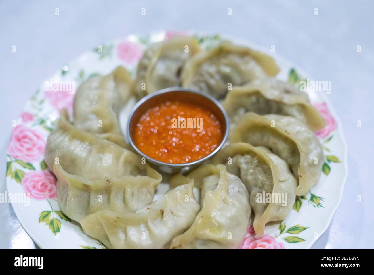 Nepalese Traditional Dish Momo. Authentic Cuisine in Nepal momo over a ...