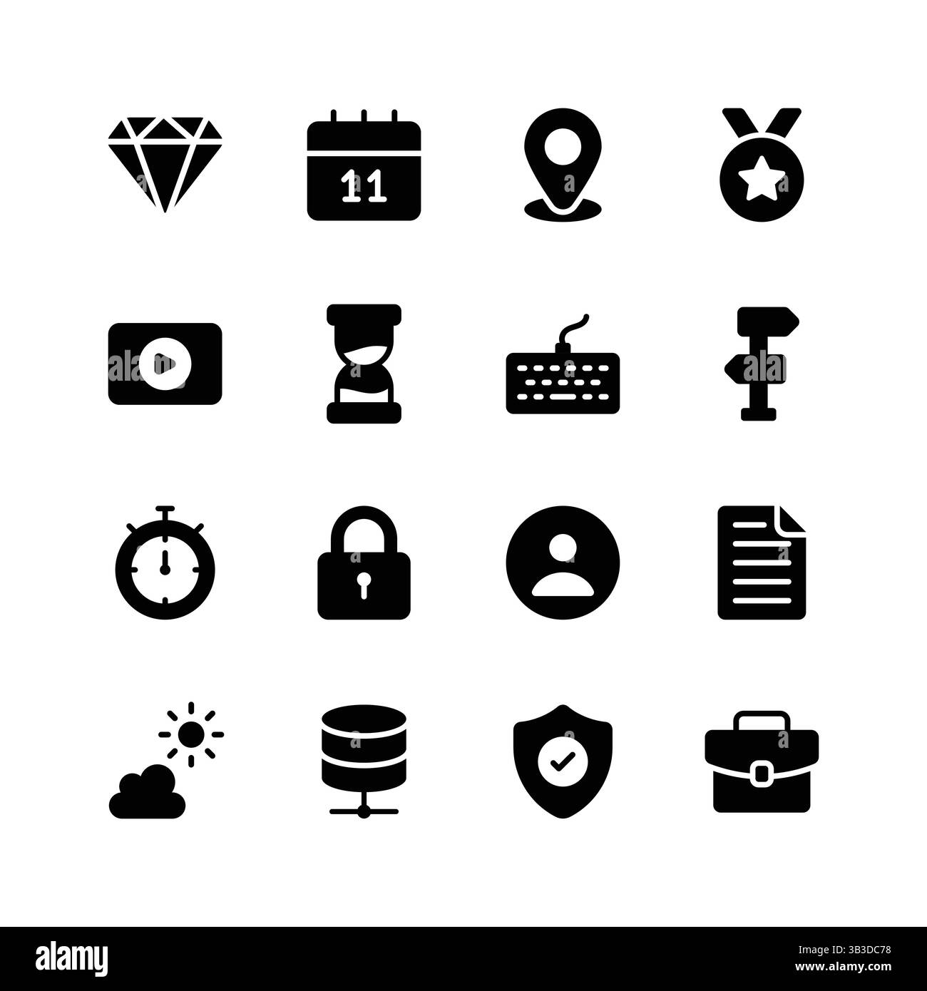 Grab this amazing user interface icons set in modern style Stock Vector ...