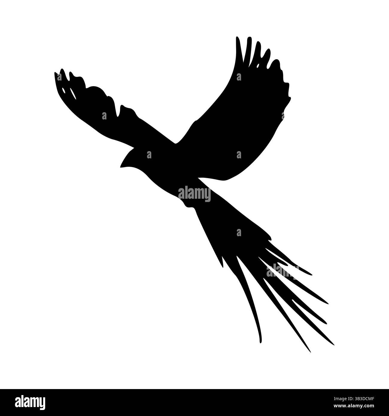 Bird silhouette art: flying animal vector graphic design Stock Vector ...