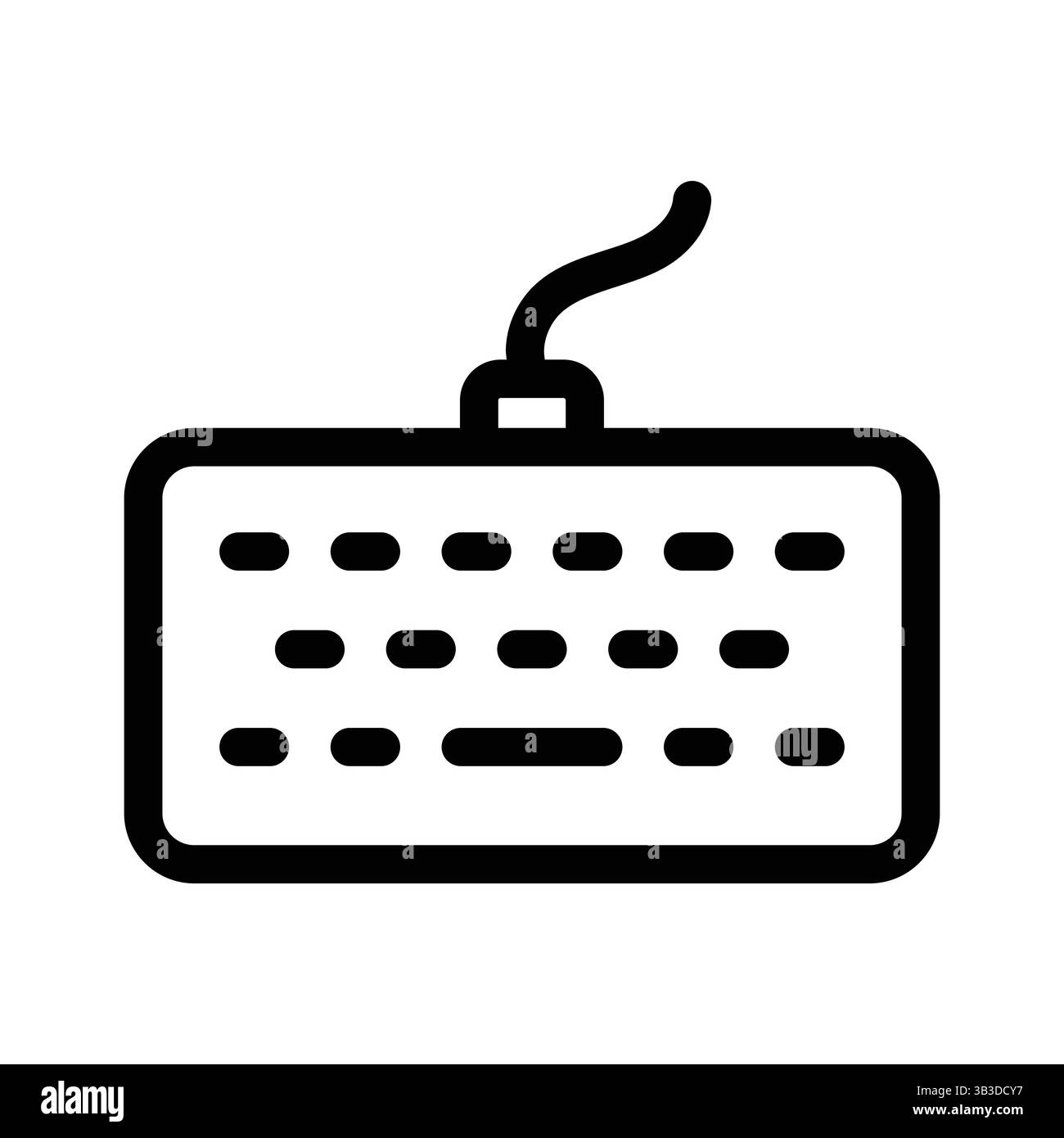 A simple keyboard icon representing typing, input, or computer usage ...