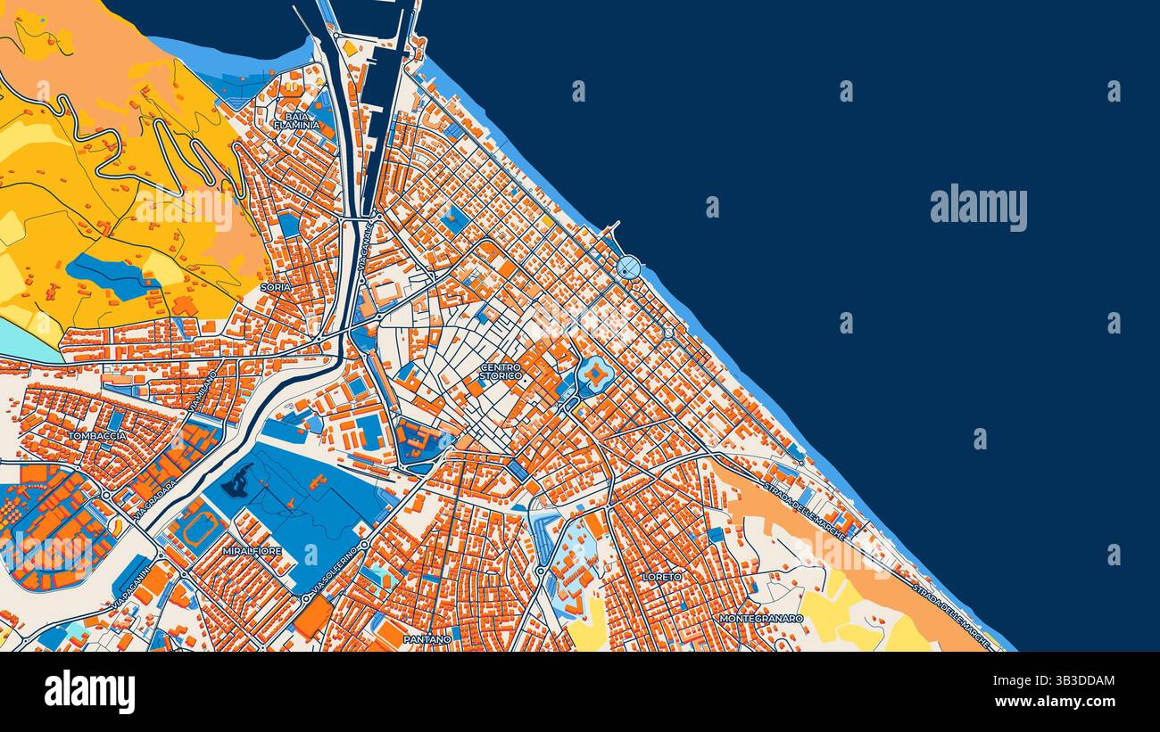 Pesaro map hi-res stock photography and images - Alamy