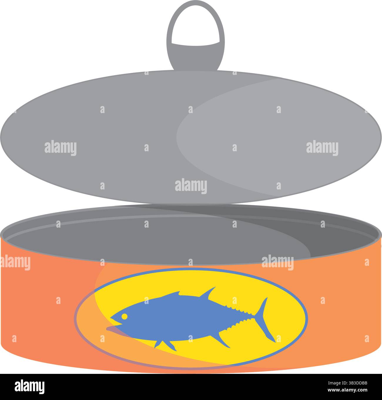 Open can tuna logo icon outline illustration. Can tuna logo icon Stock ...