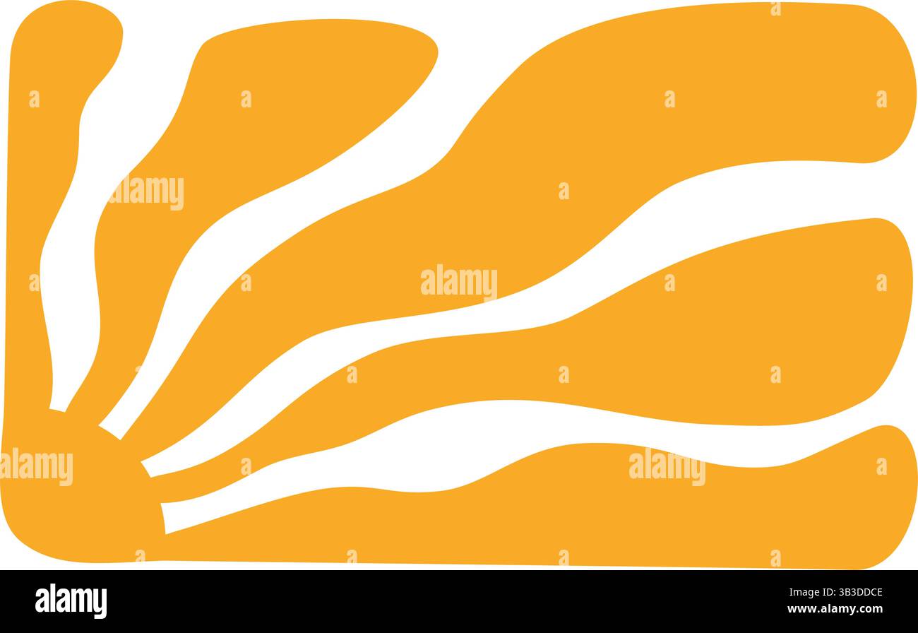 Yellow sun rays psychedelic background. Wavy rays in groovy style. Abstract sun burst poster ...