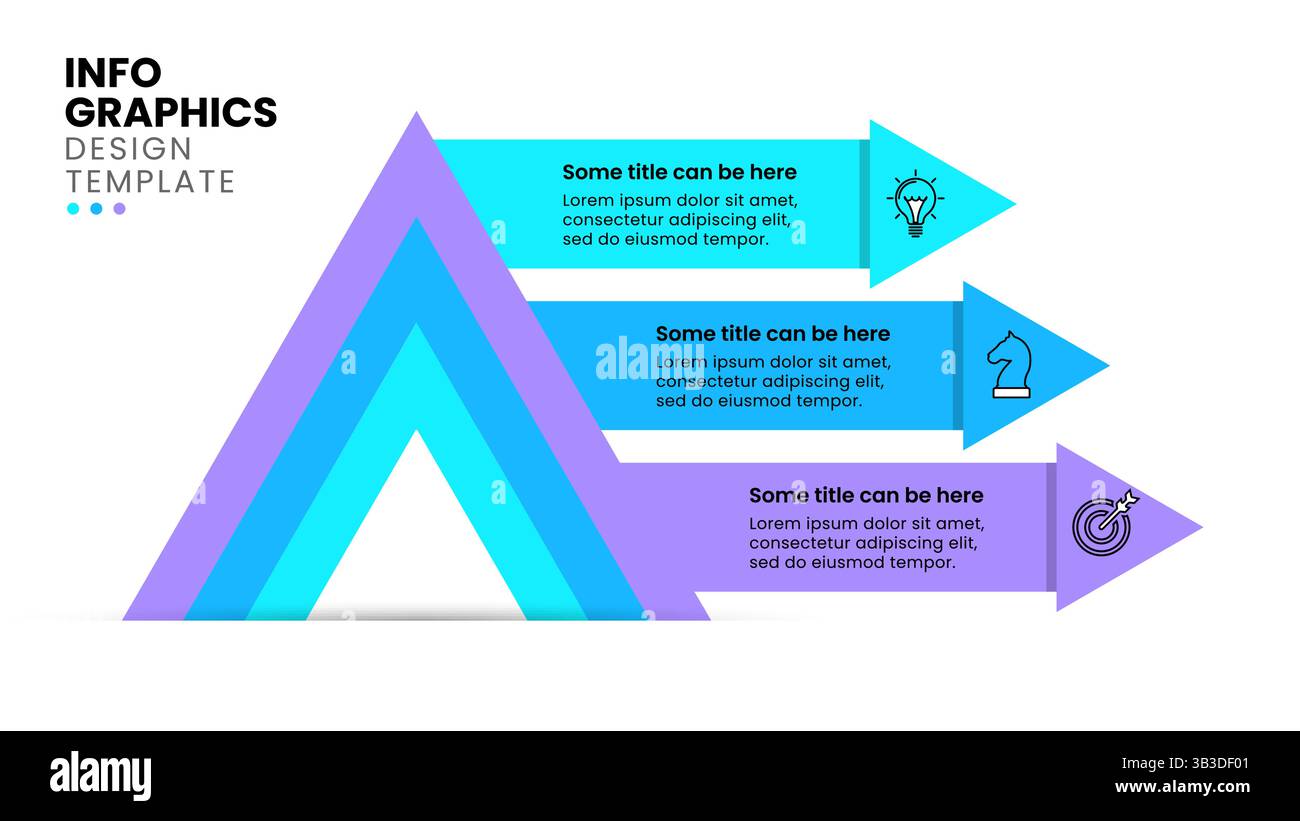 Infographic template with icons and 3 options or steps. Triangle. Can be used for workflow ...
